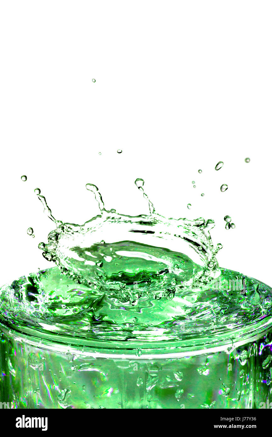 Colorful liquid splash isolated on white background closeup Stock Photo ...