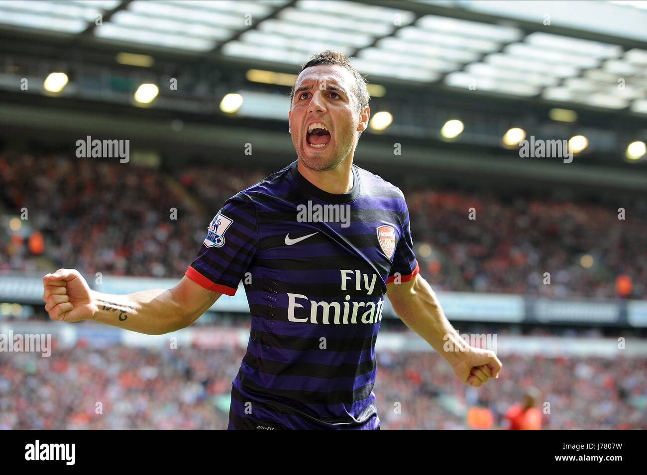 SANTI CAZORLA ARSENAL FC ARSENAL FC ANFIELD LIVERPOOL ENGLAND 02 ...