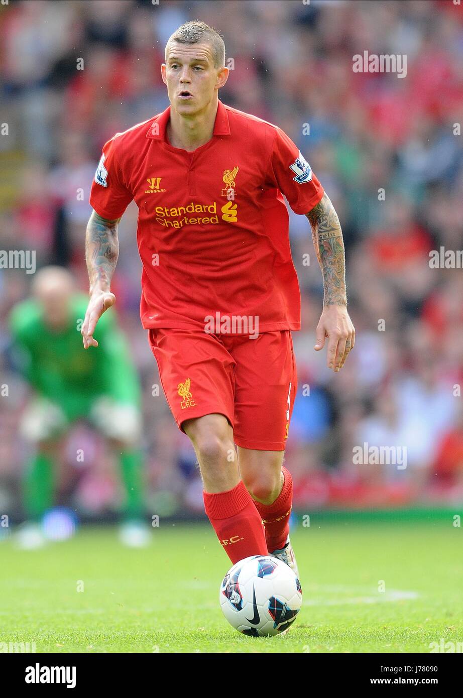 DANIEL AGGER LIVERPOOL FC LIVERPOOL FC ANFIELD LIVERPOOL ENGLAND 02 ...