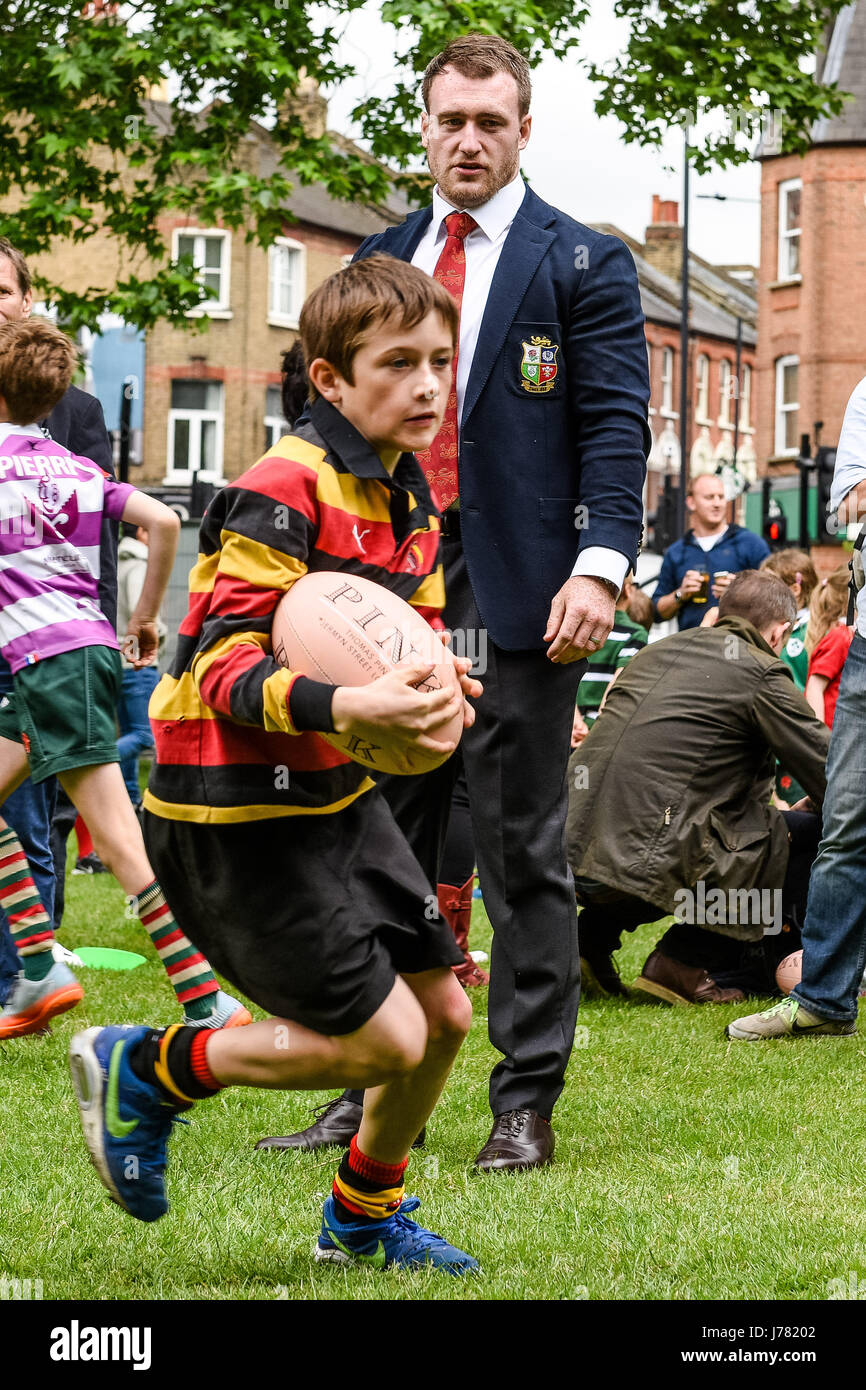 British and Irish Lions player Stuart Hogg puts children through their ...