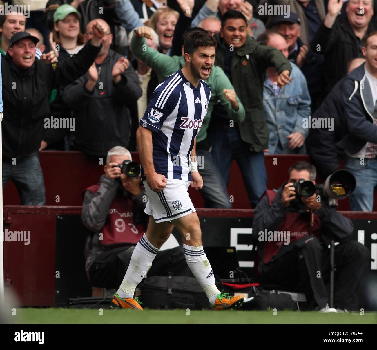 SHANE LONG CELEBRATES HIS GOAL ASTON VILLA V WEST BROMWICH AL ...