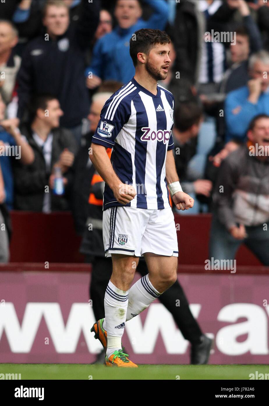 SHANE LONG CELEBRATES HIS GOAL ASTON VILLA V WEST BROMWICH AL ...