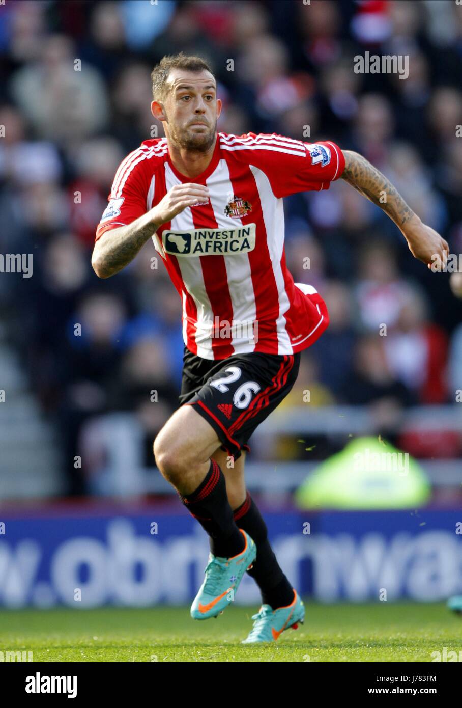 STEVEN FLETCHER SUNDERLAND V NEWCASTLE STADIUM OF LIGHT SUNDERLAND ...