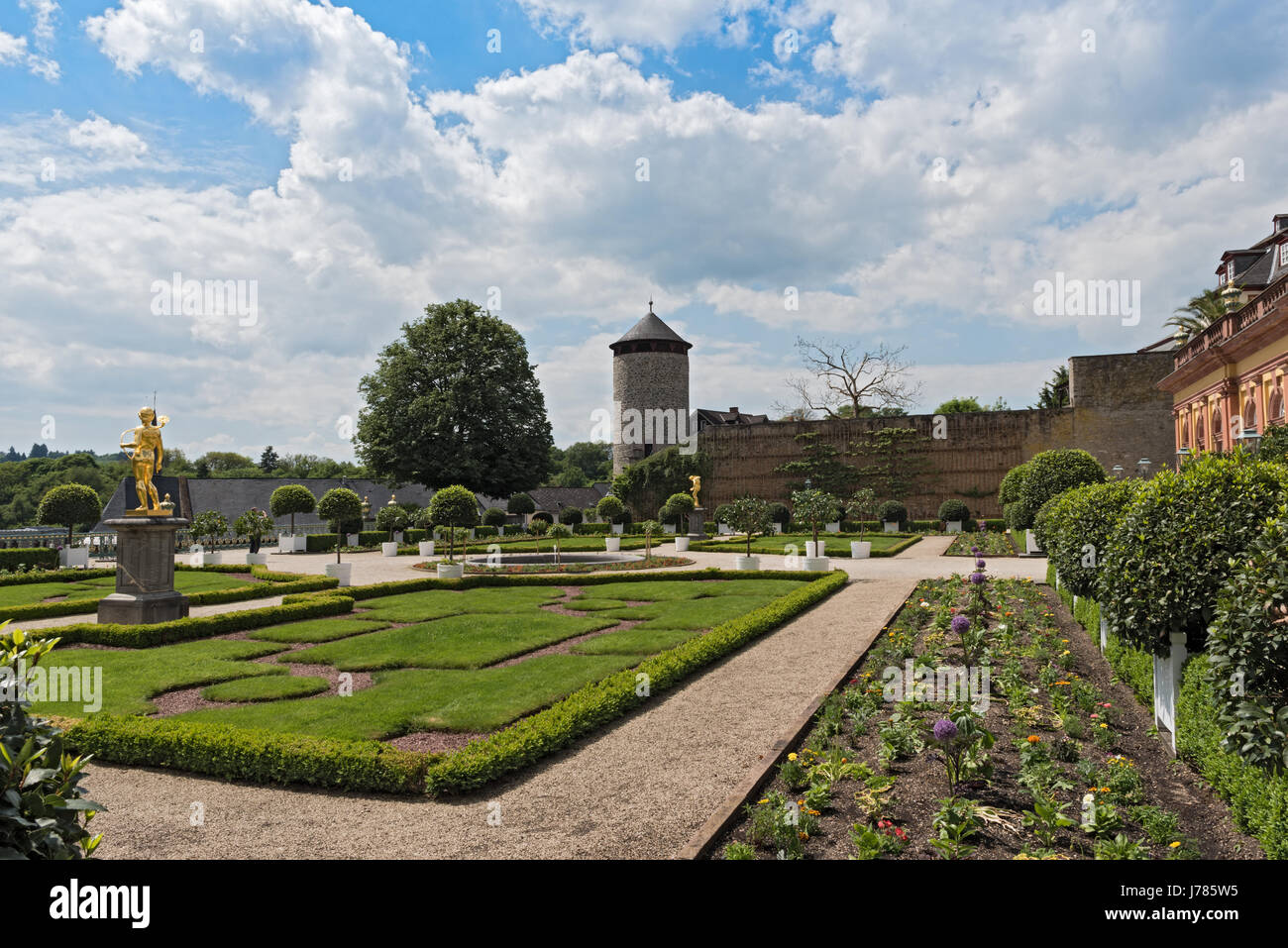 The castle park of Weilburg, Hesse, Germany Stock Photo - Alamy