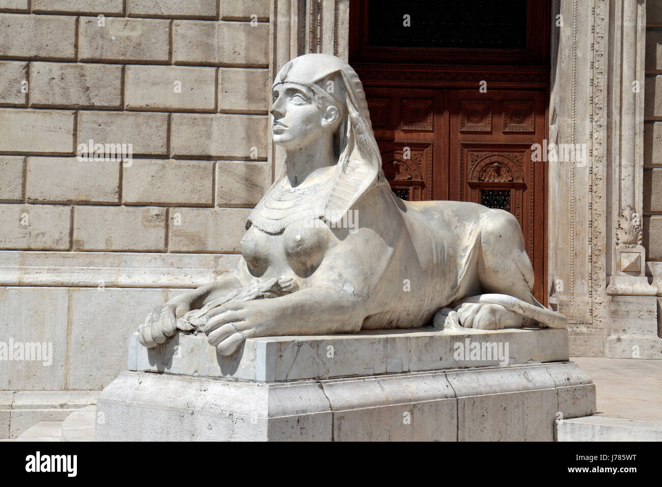 Sphinx at the entrance to the Hungarian State Opera House (Magyar ...