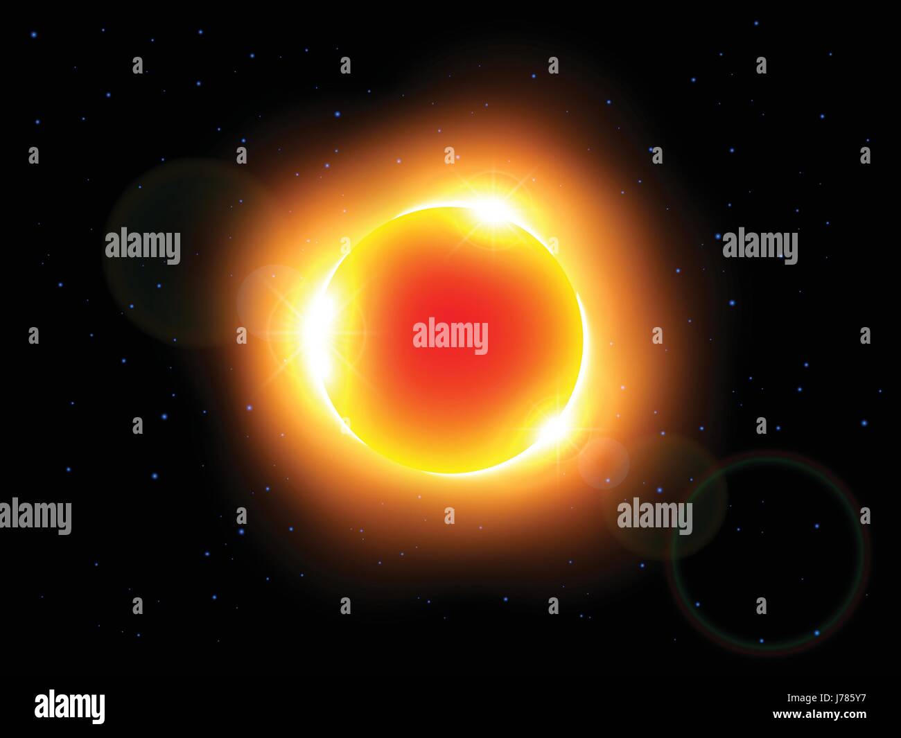 The sun and lens flare . Vector Stock Vector Image & Art - Alamy