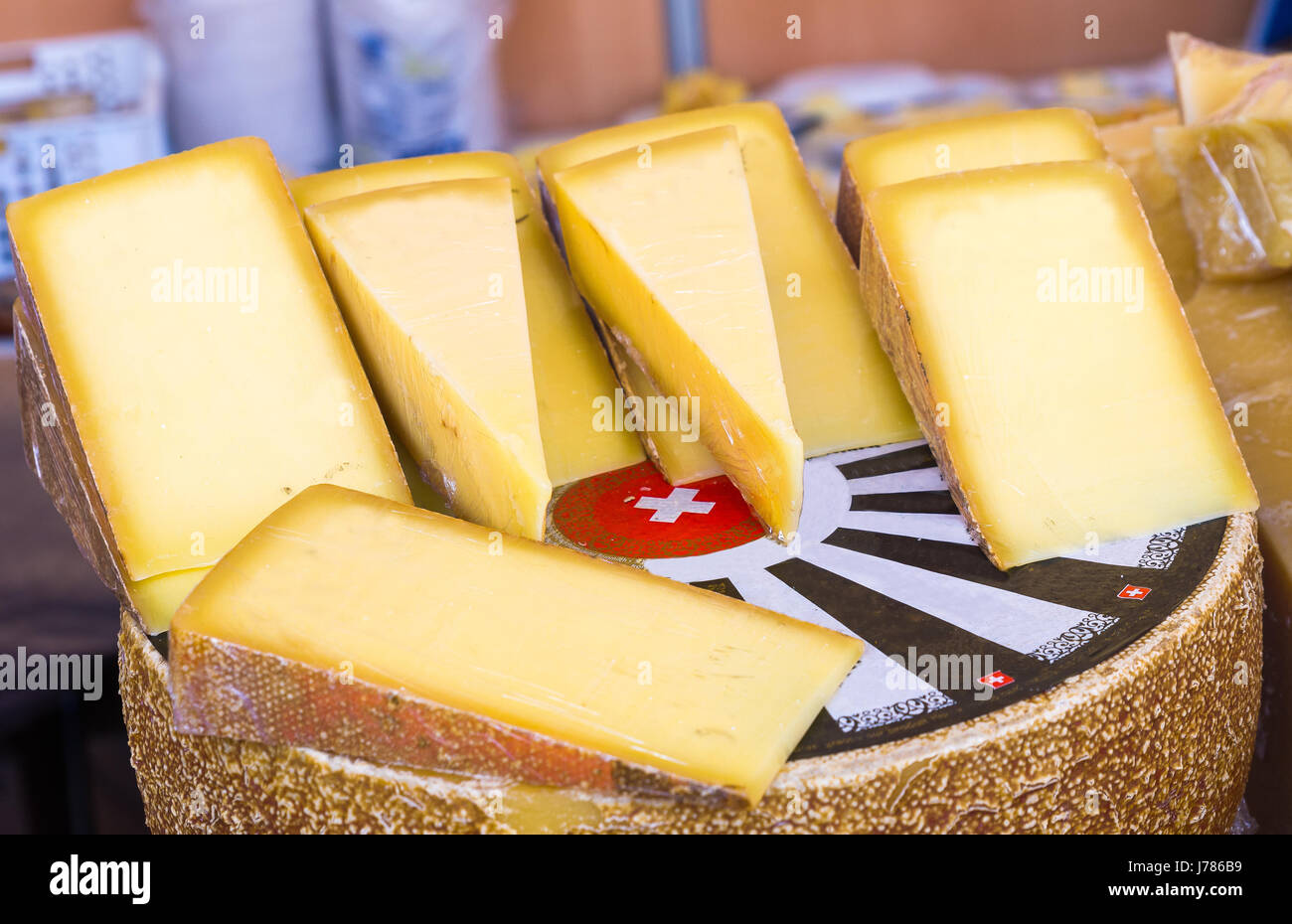 Delicious Swiss Cheese Stock Photo - Alamy