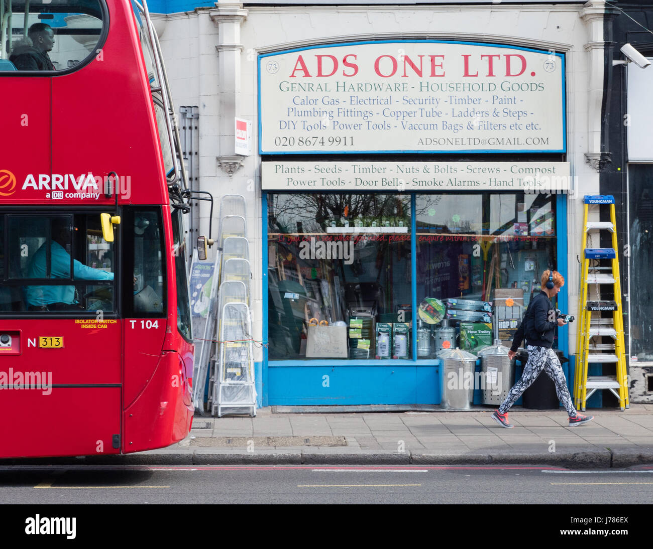 Shop signs in London Stock Photo - Alamy