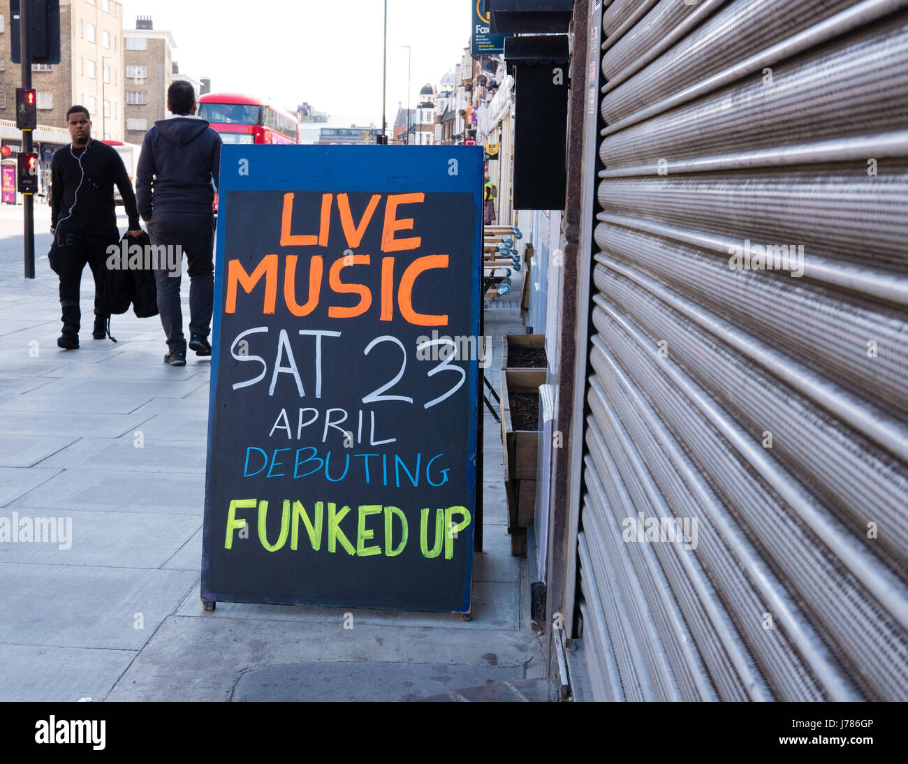 Shop signs in London Stock Photo - Alamy