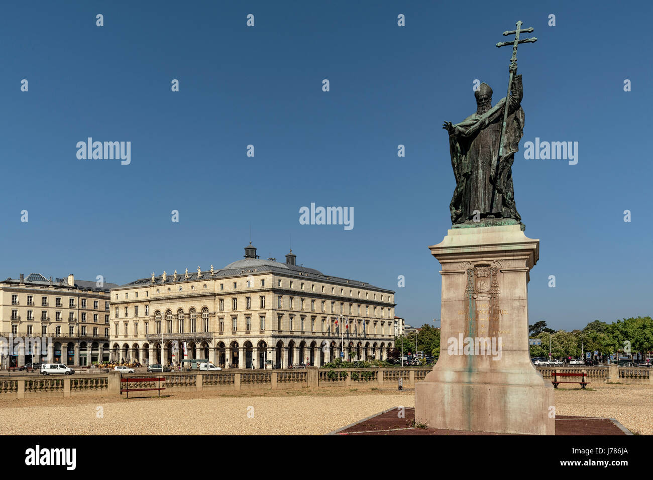 Sculpture of Charles Martial Lavigerie in the Bayonne city, France ...