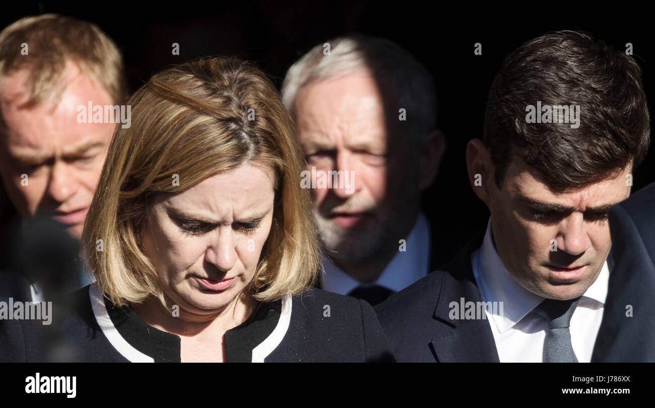 (Left-right) Liberal Democrat leader Tim Farron, Home Secretary Amber ...