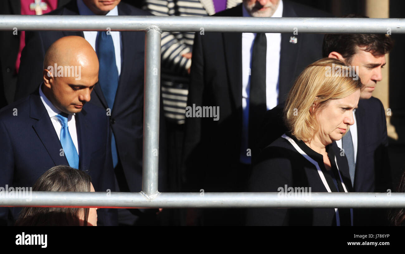(Left-right) Communities Secretary Sajid Javid, Home Secretary Amber ...