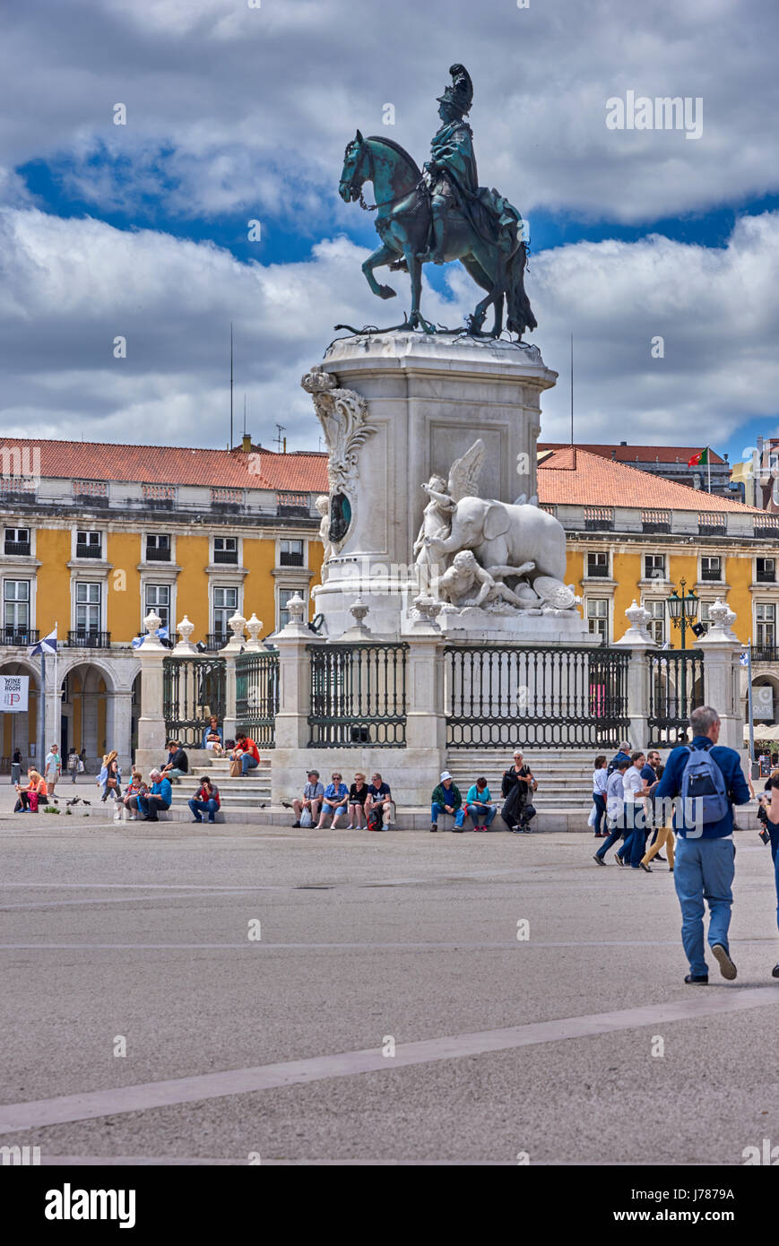 Commerce Square in the city of Lisbon, Portugal Stock Photo - Alamy