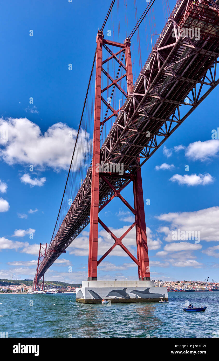 The 25 de Abril Bridge Ponte 25 de Abril, 25th of April Bridge, is a suspension bridge ...