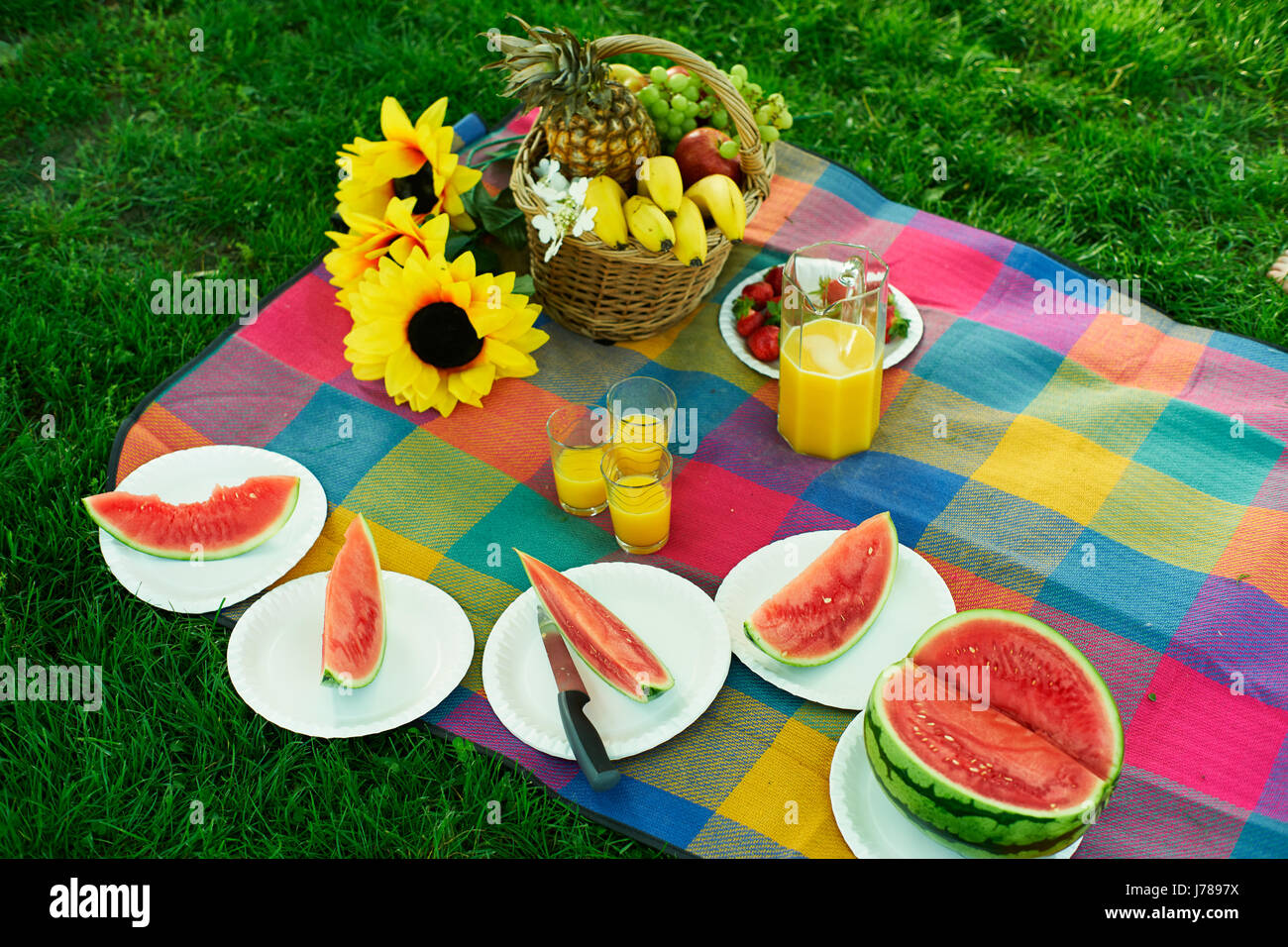 Still life with picnic outdoors Stock Photo - Alamy