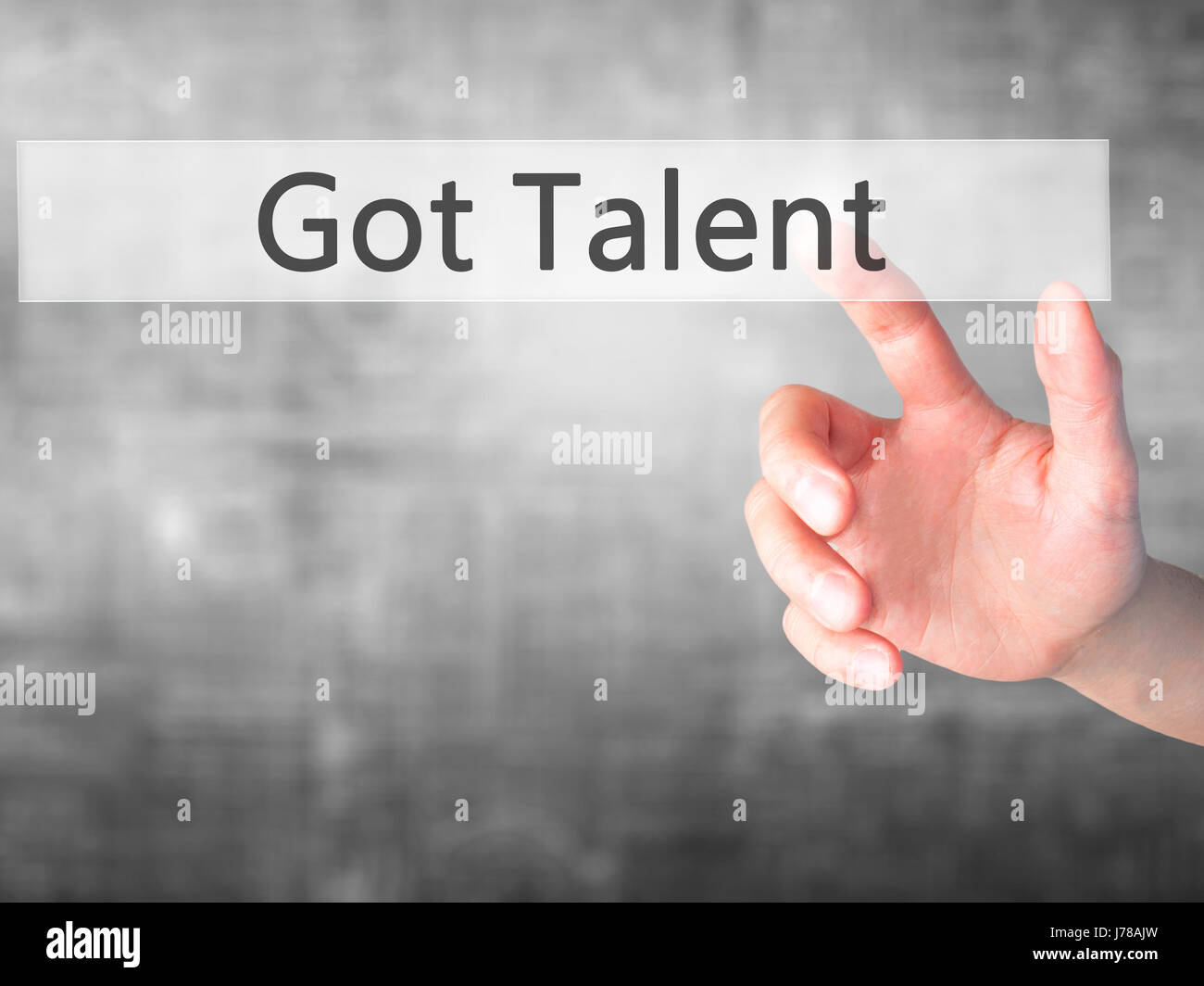 Got Talent - Hand pressing a button on blurred background concept ...
