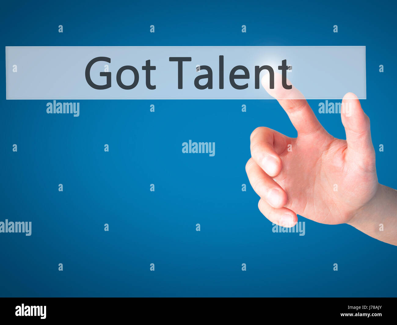 Got Talent - Hand pressing a button on blurred background concept ...