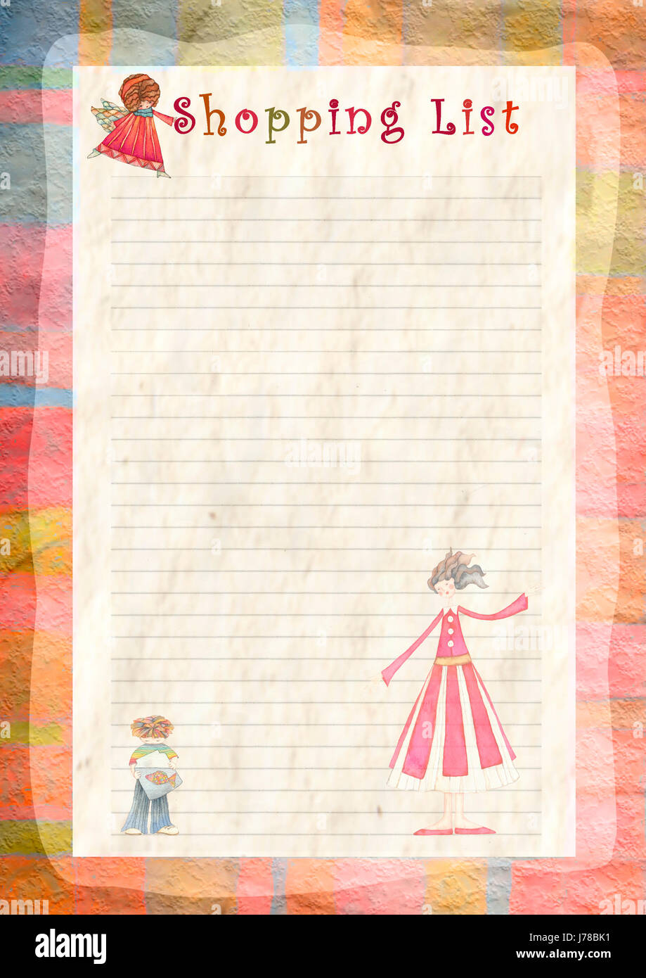 illustration shopping list object single isolated model design project ...