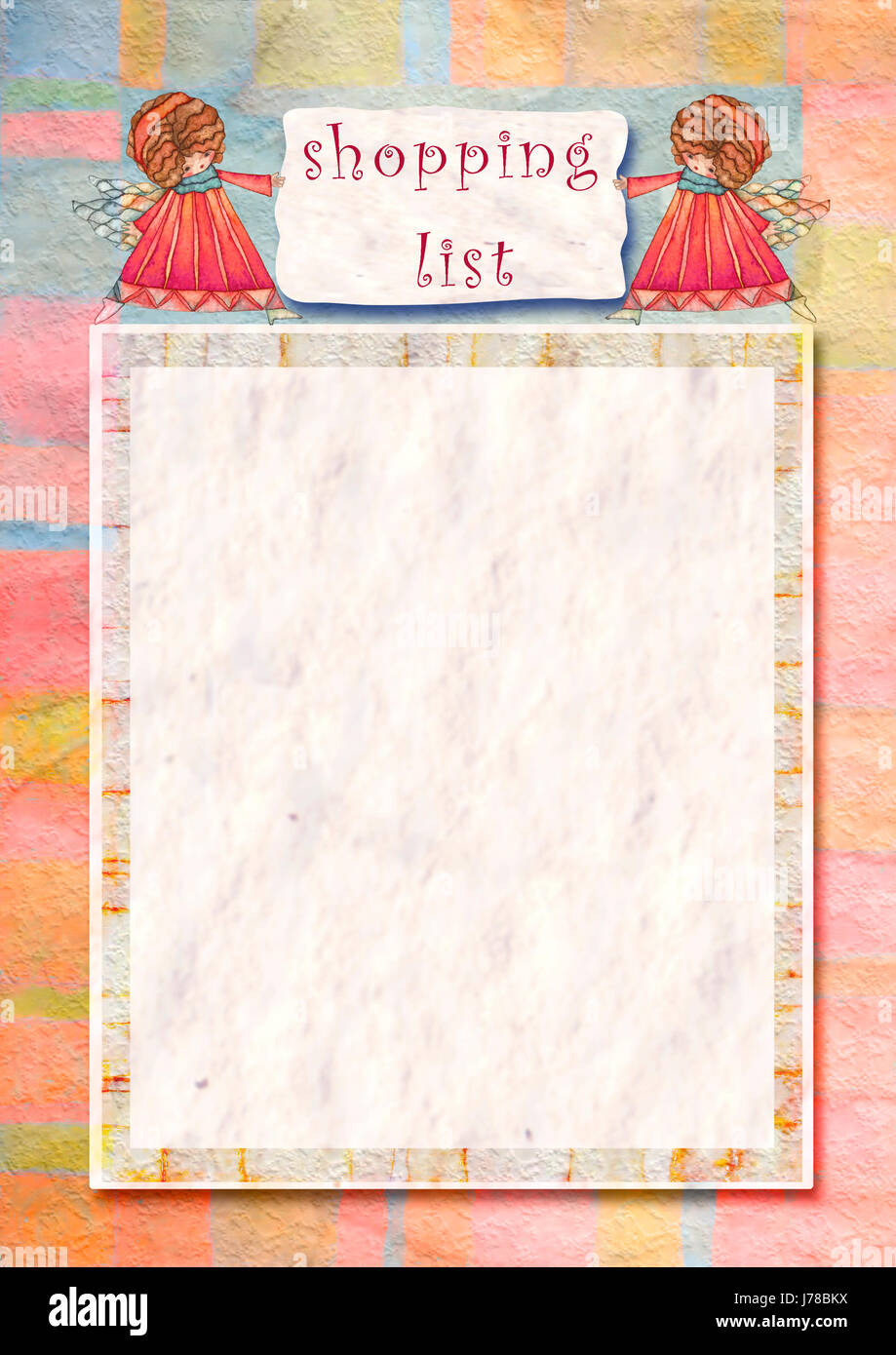 illustration shopping list note memo write wrote writing writes art ...