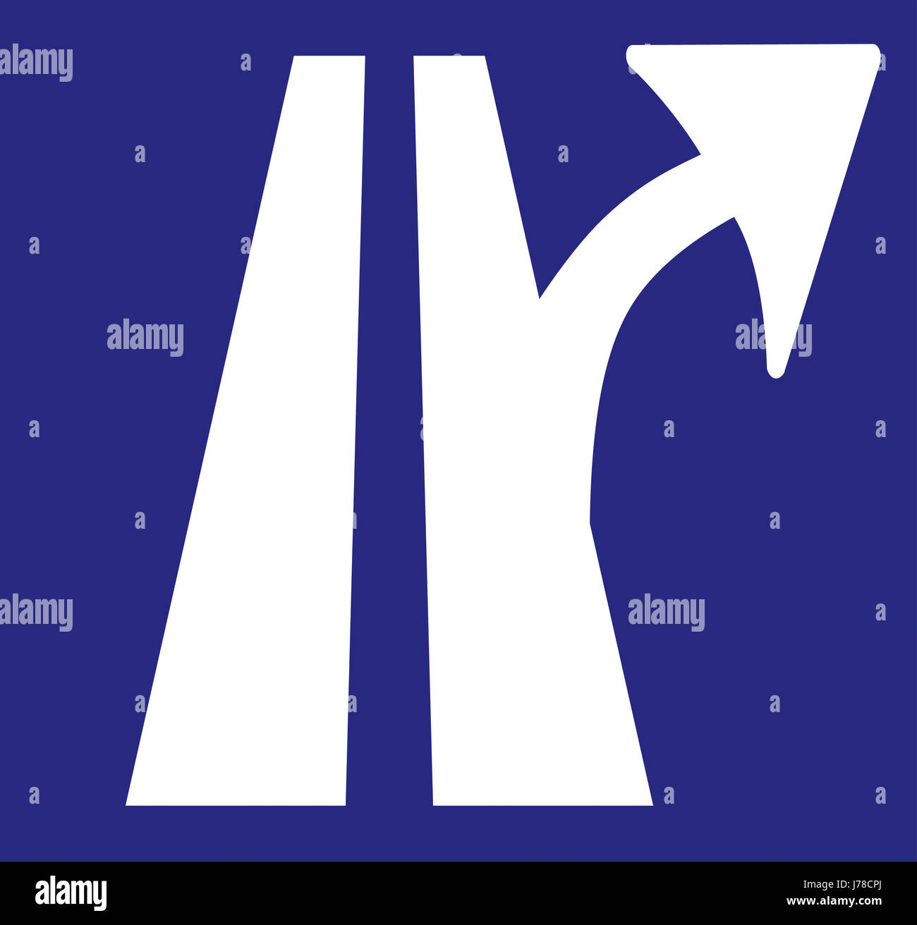 blue illustration motorway highway sign blue big large enormous extreme ...