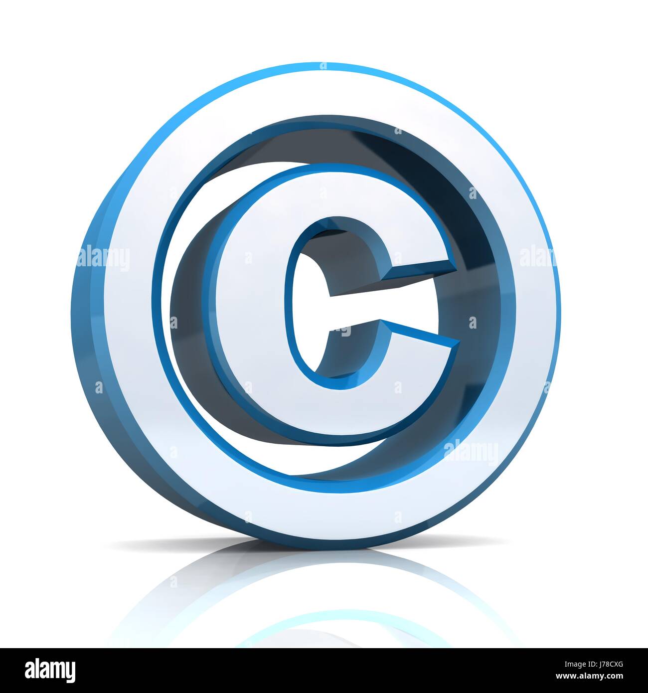 3d copyright - silver blue Stock Photo - Alamy