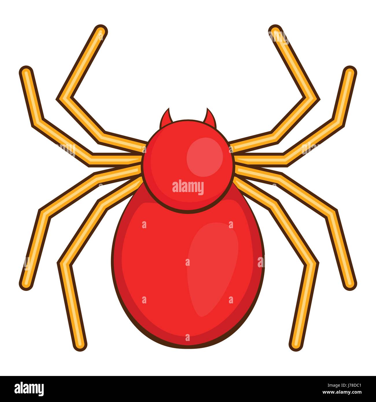 Computer bug icon in cartoon style isolated on white background vector ...