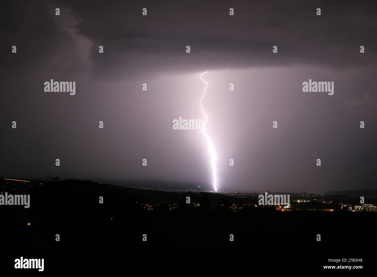 night nighttime energy power electricity electric power thunder-storm ...