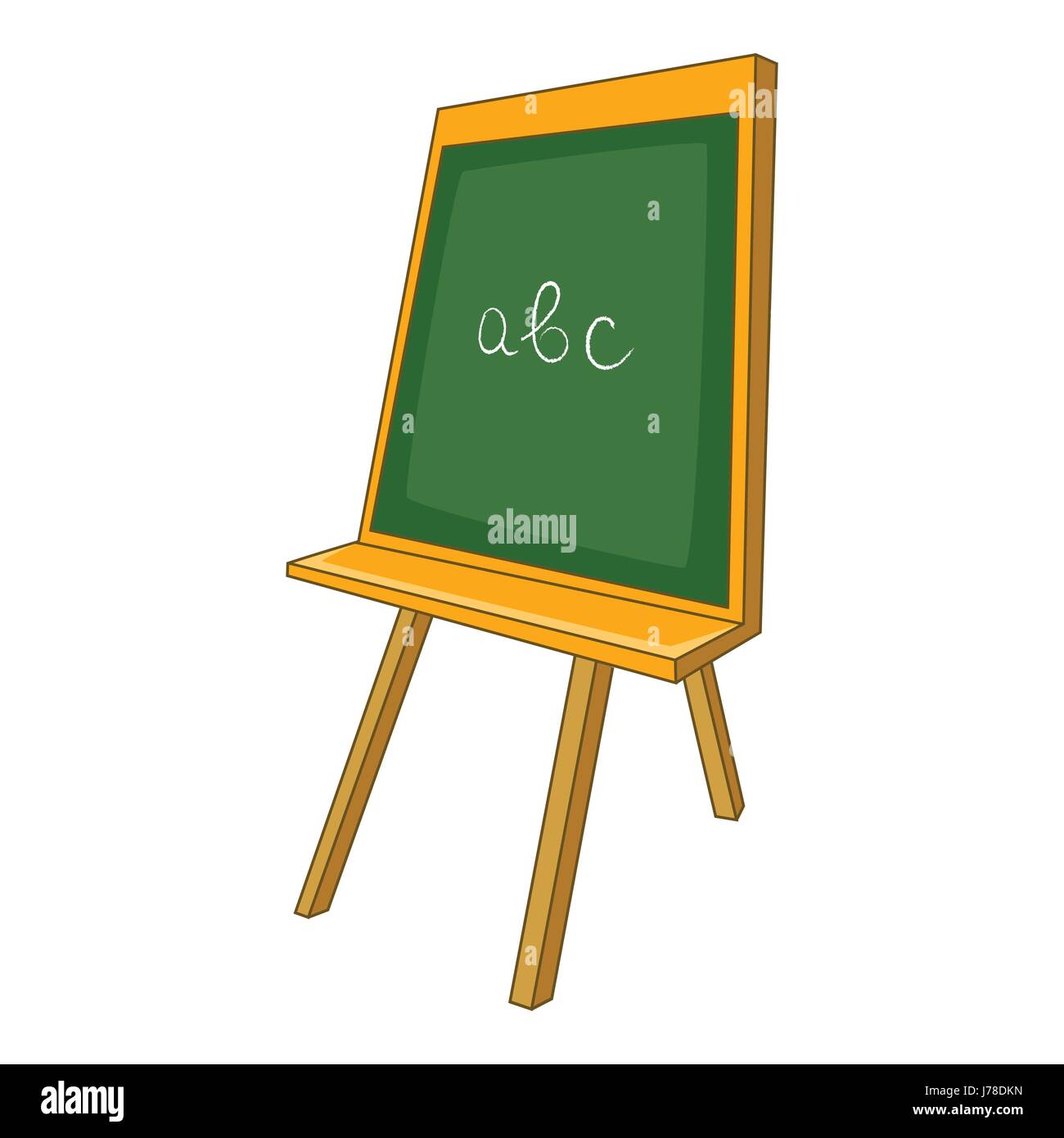 Green chalkboard icon in cartoon style isolated on white background ...