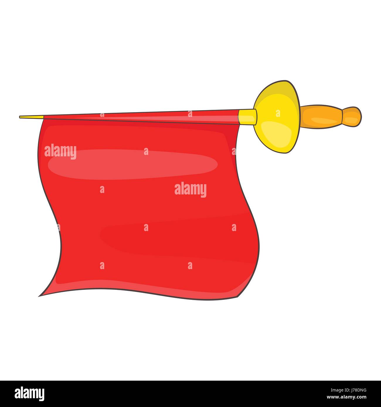 Matador red fabric icon in cartoon style isolated on white background ...