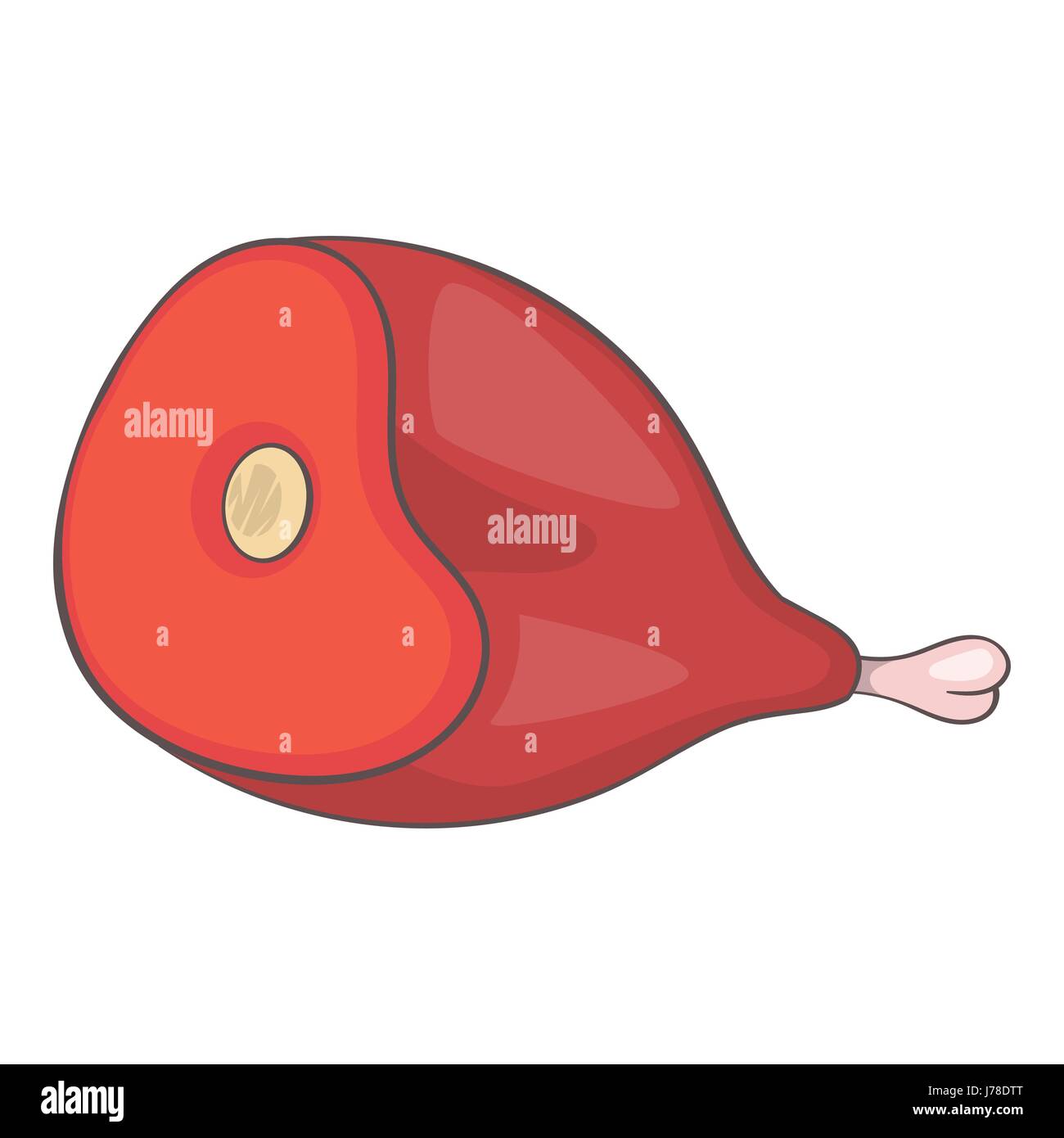 Jamon icon in cartoon style isolated on white background vector ...