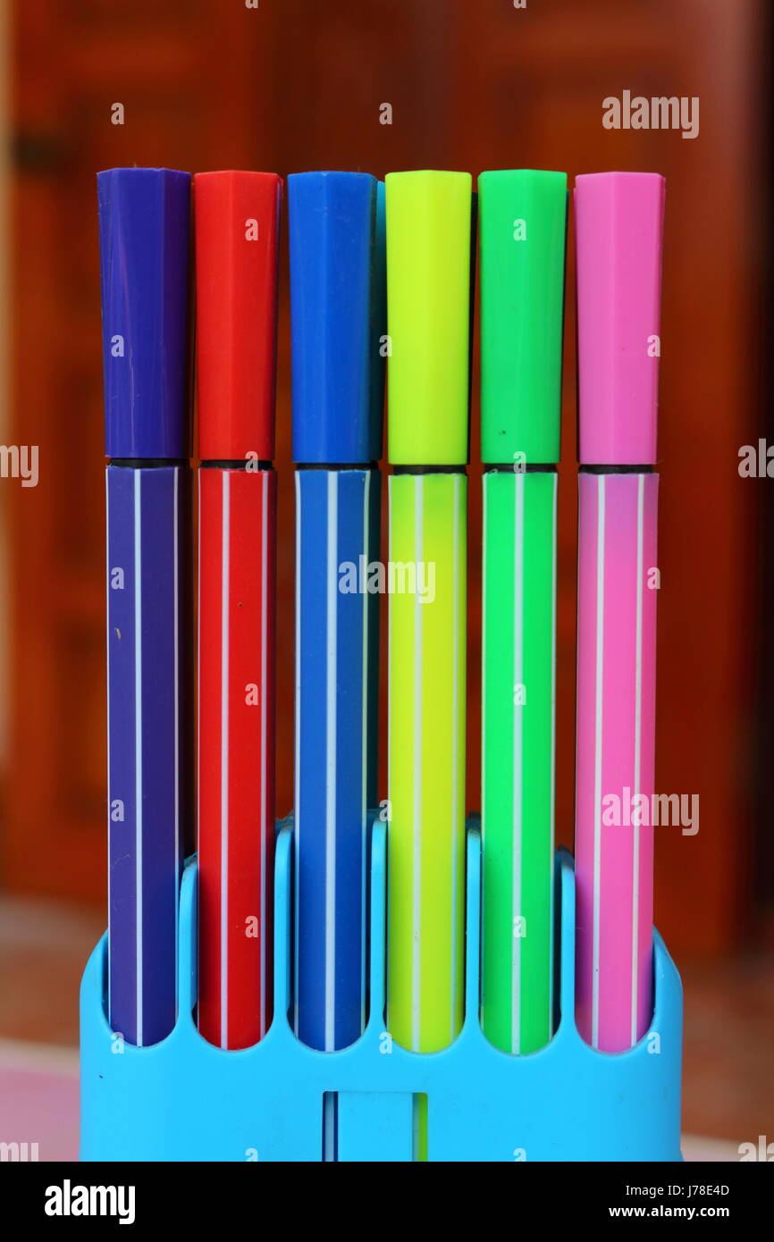 Set pencil color glass hi-res stock photography and images - Alamy