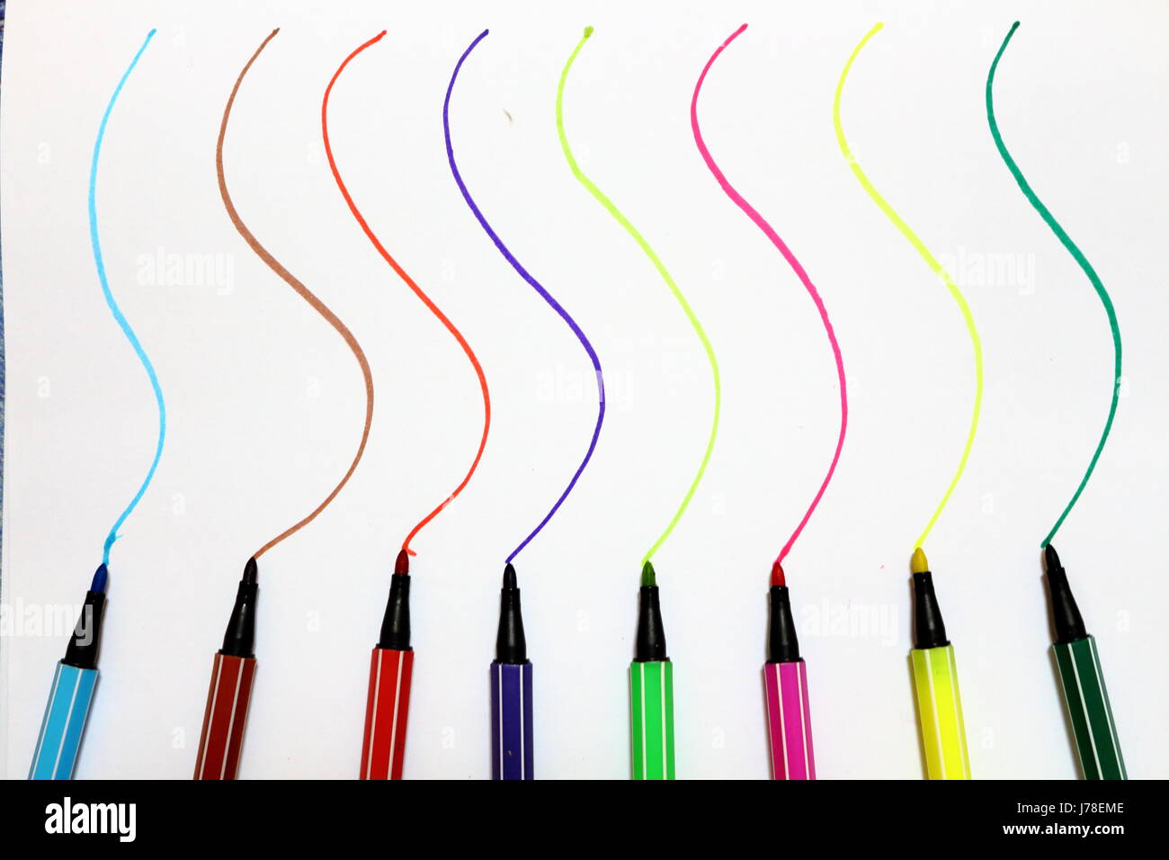 color pen and line Stock Photo - Alamy