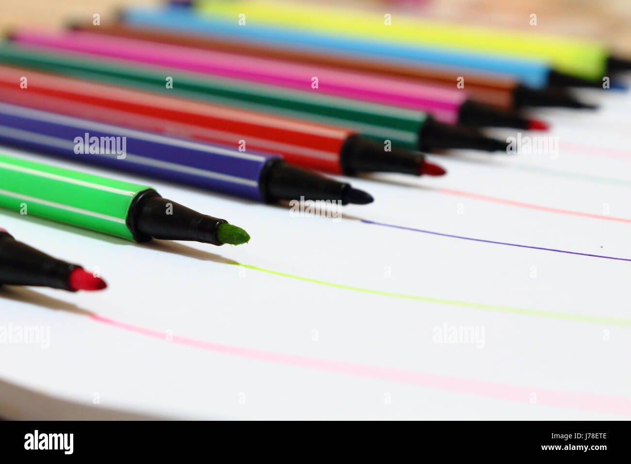 color pen closeup line Stock Photo - Alamy