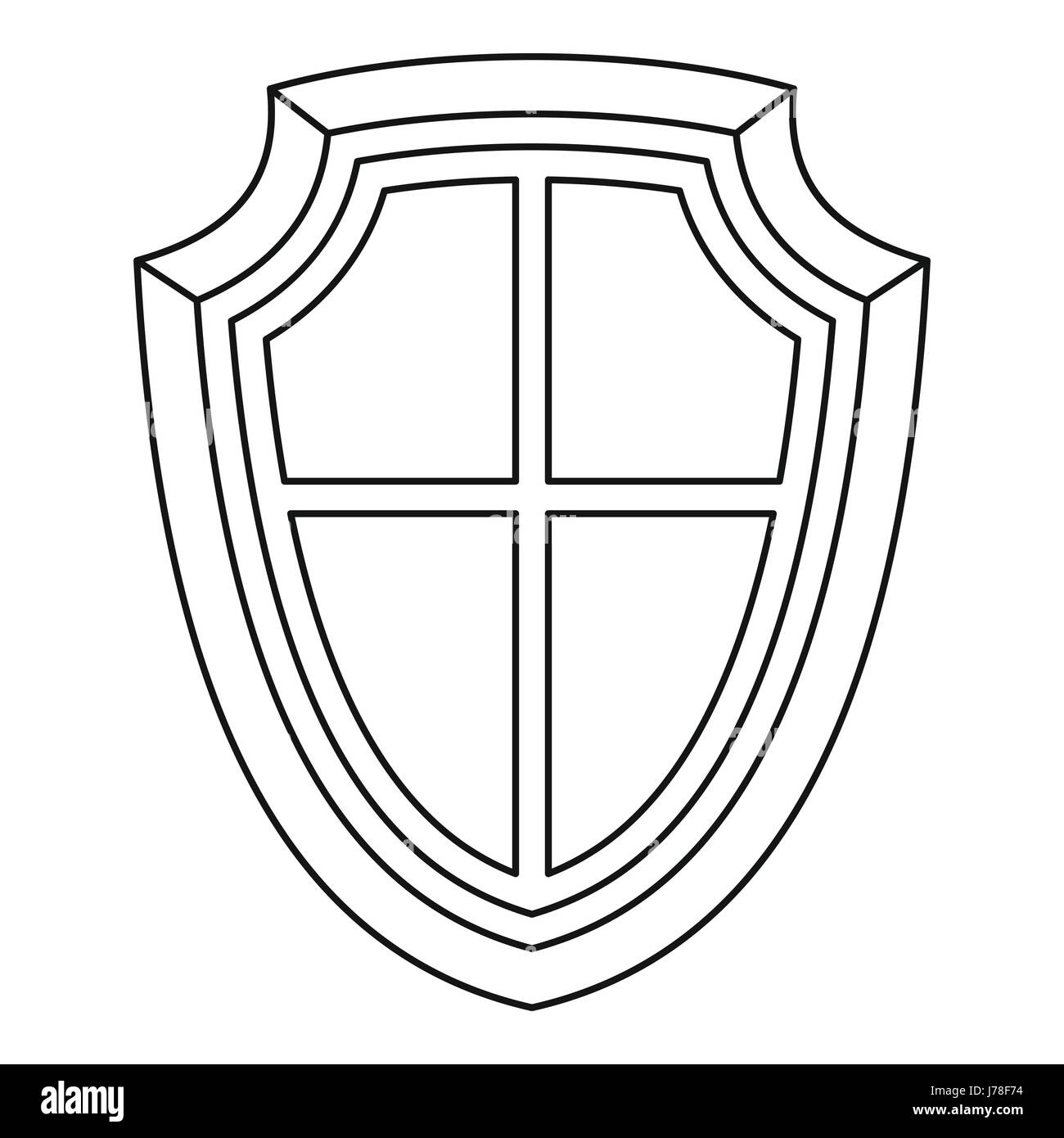 Medieval Shields Outline