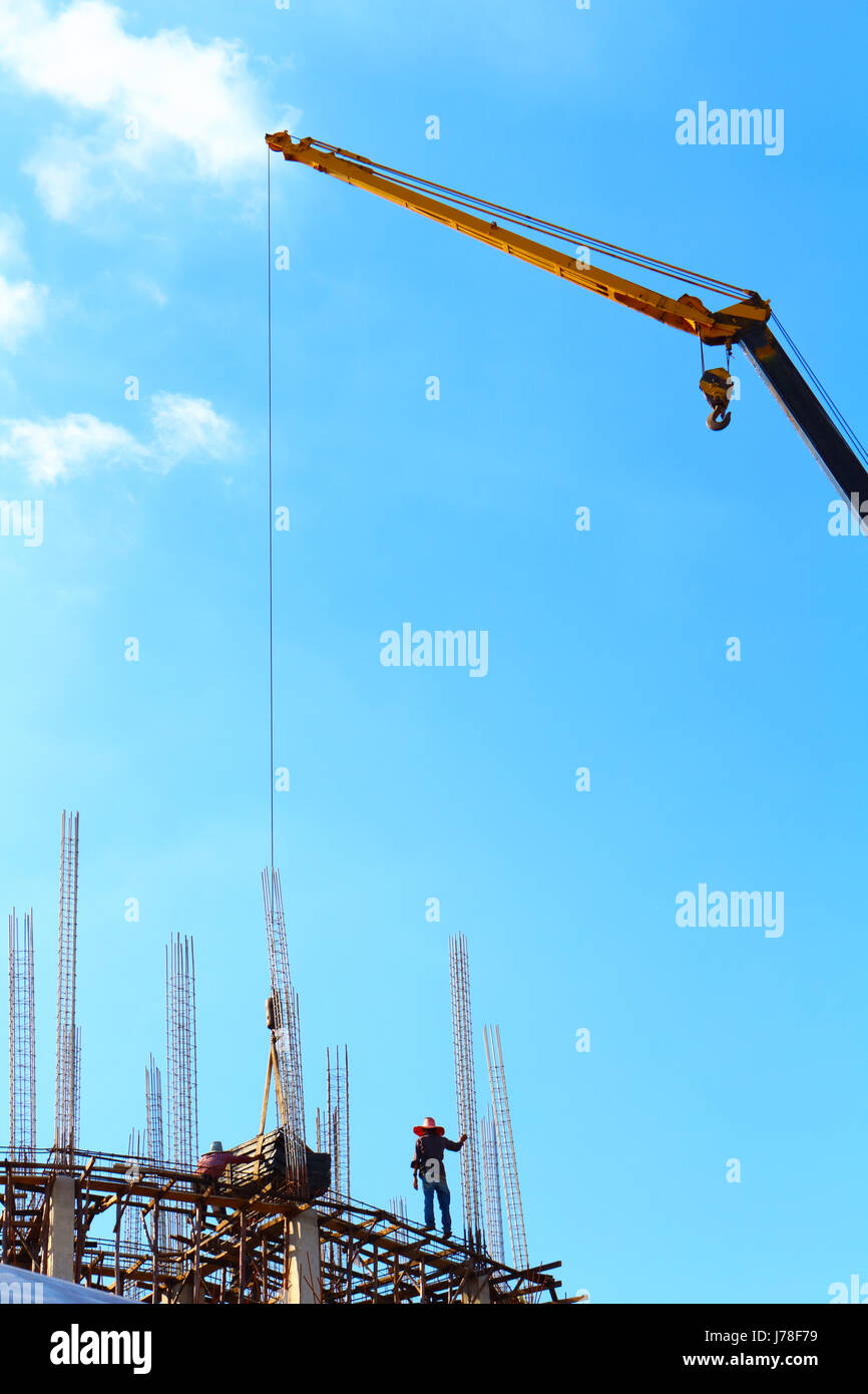construction site blue background Stock Photo - Alamy