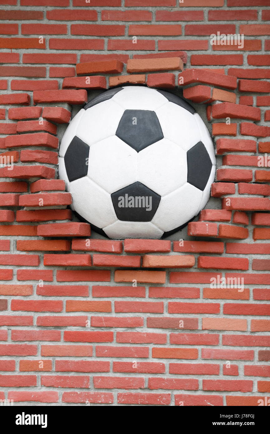 sport sports ball wall breakthrough soccer football house building ...