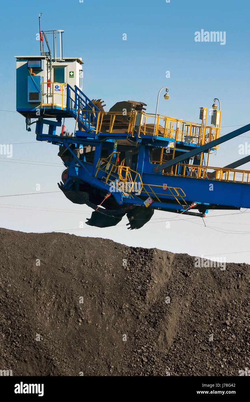 industry energy power electricity electric power coal mine loader blue ...