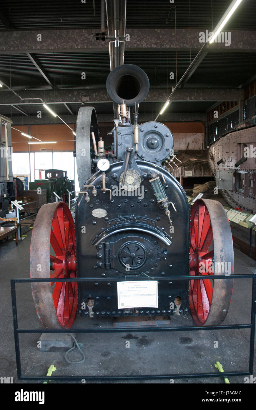 Steam engine in the Museum of Lincolnshire Life in Lincoln Stock Photo ...