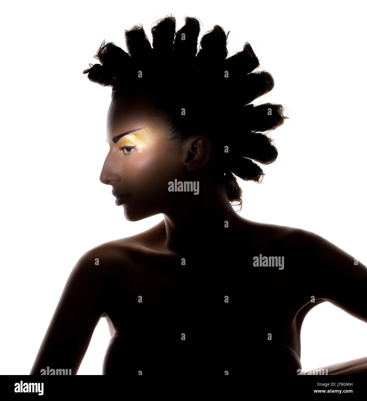 woman portrait makeup backlit hair woman fashion colour lady female ...