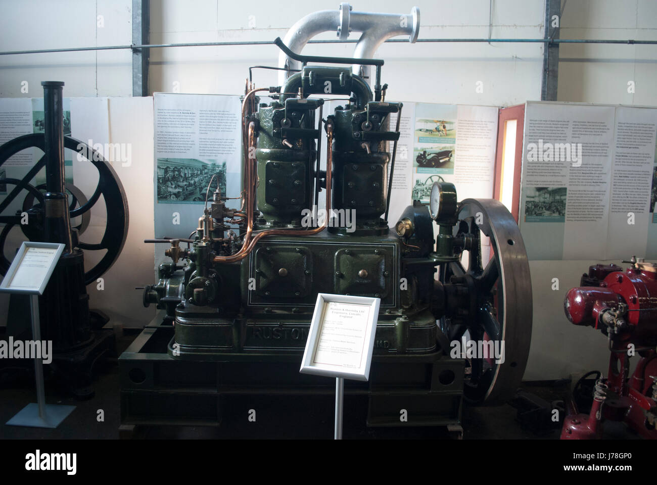 Steam engine in the Museum of Lincolnshire Life in Lincoln Stock Photo ...