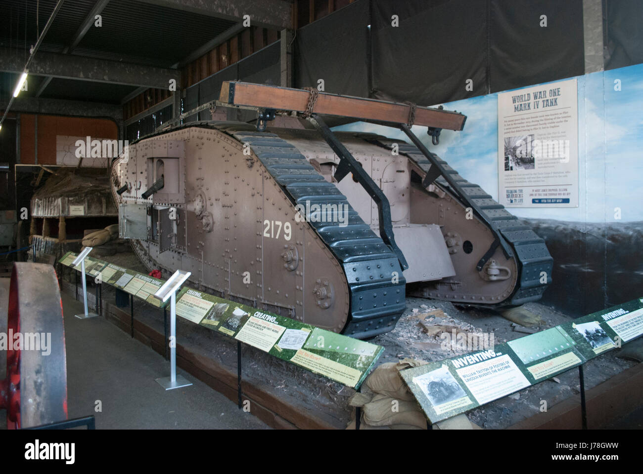 World War One Tank in the Museum of Lincolnshire Life in Lincoln Stock ...