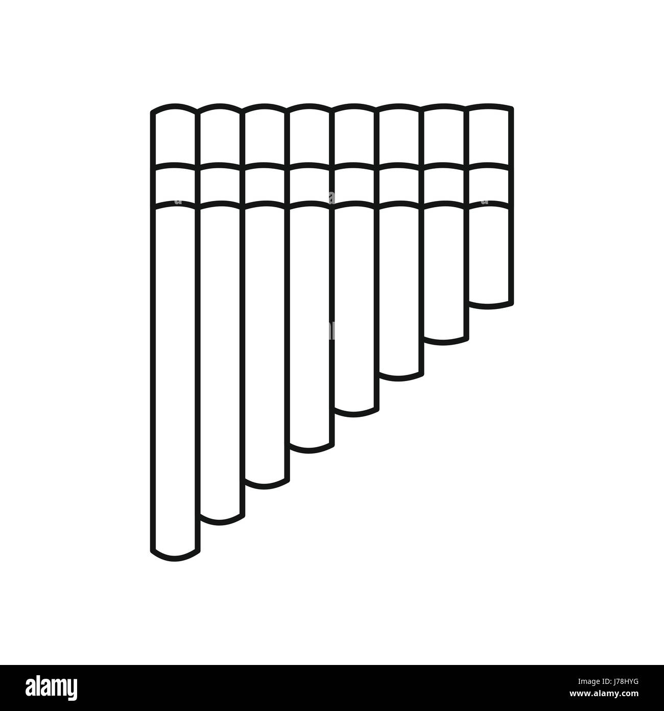 Xylophone icon in outline style isolated on white background. Musical ...