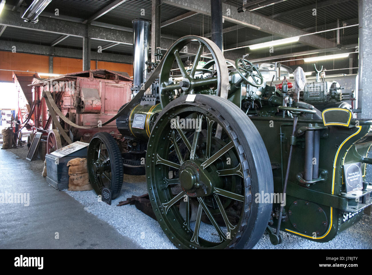 Threshing machine and steam engine in the Museum of Lincolnshire Life ...
