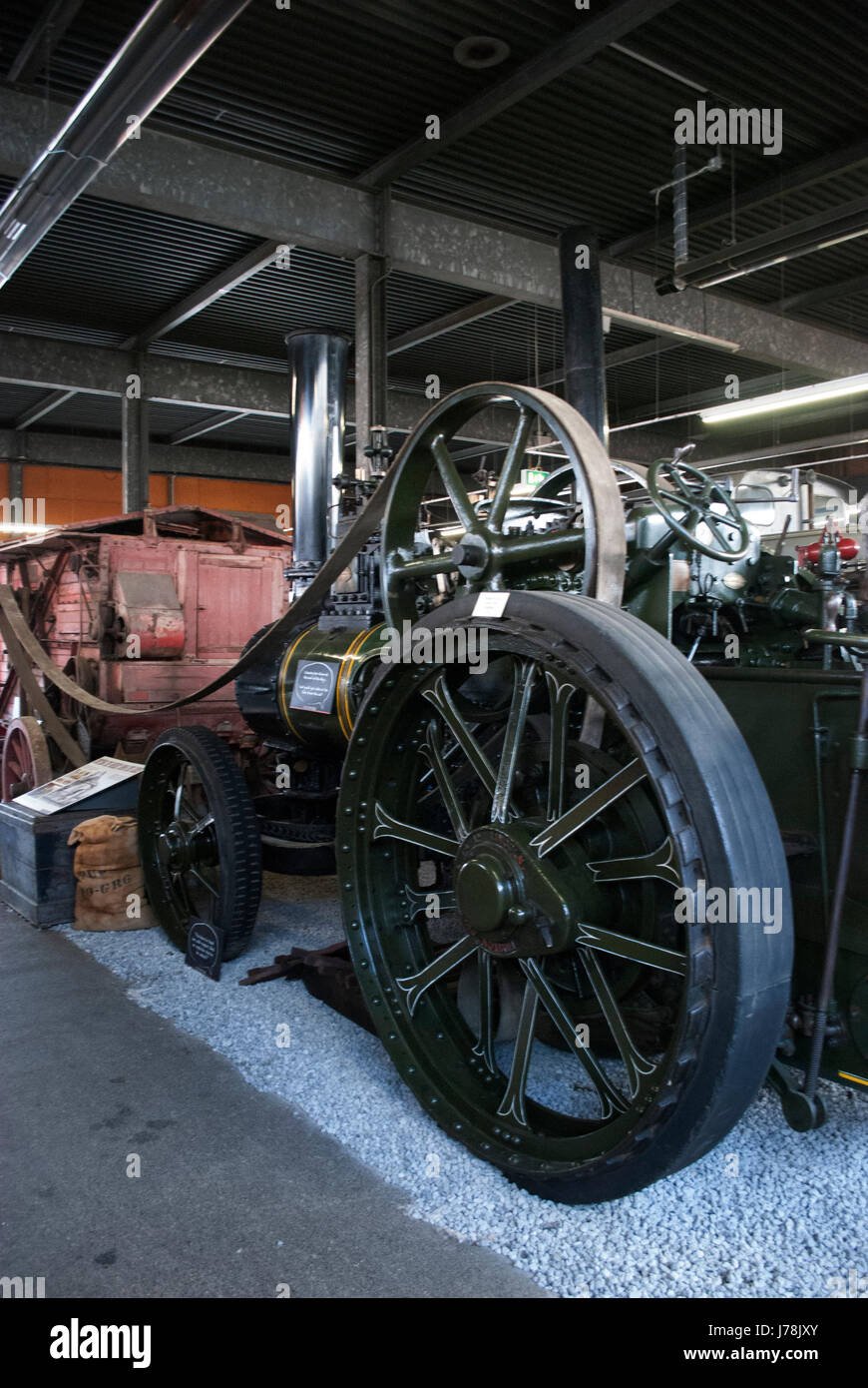 Threshing machine and steam engine in the Museum of Lincolnshire Life ...