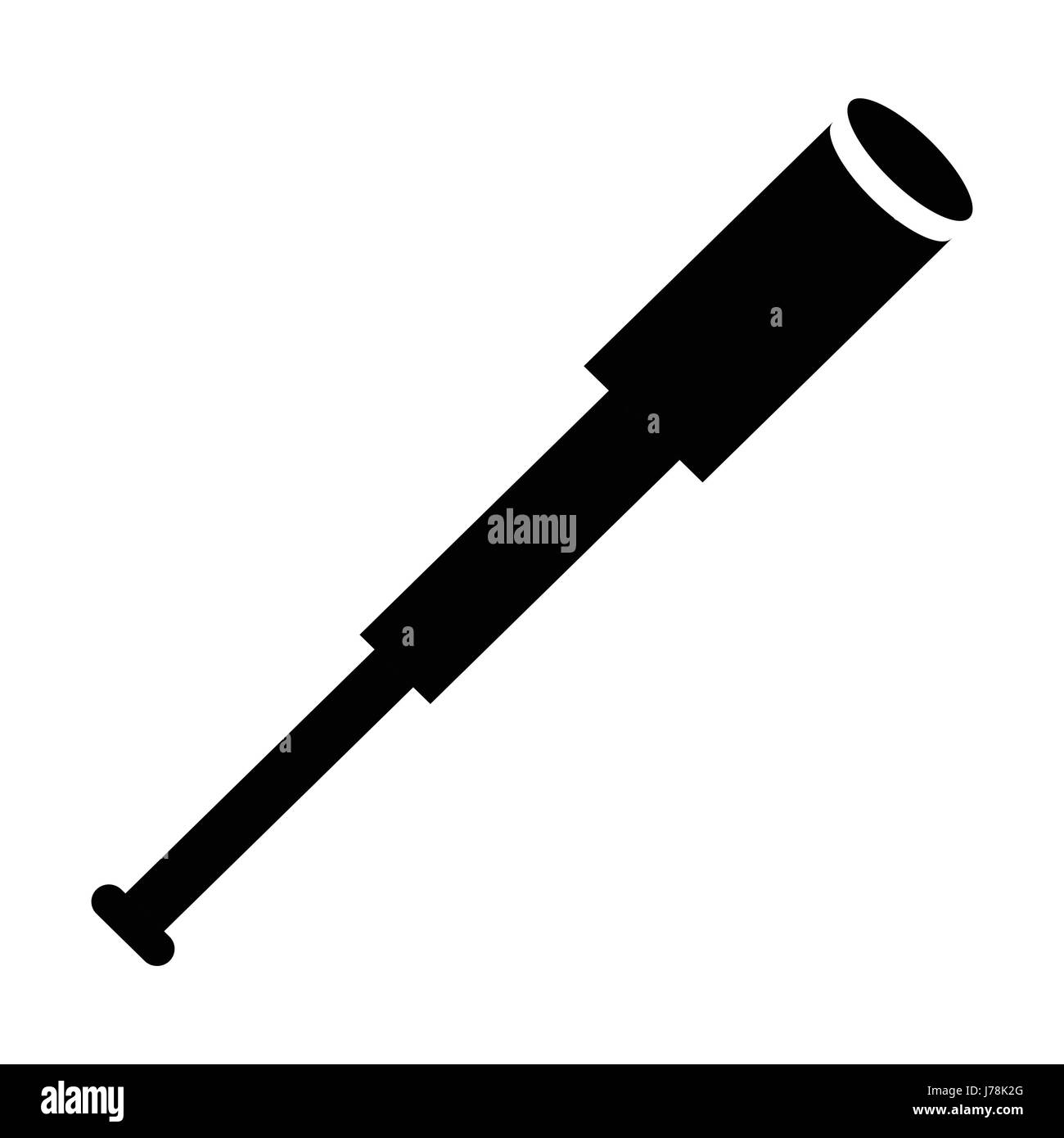 Telescope icon in simple style isolated on white background ...