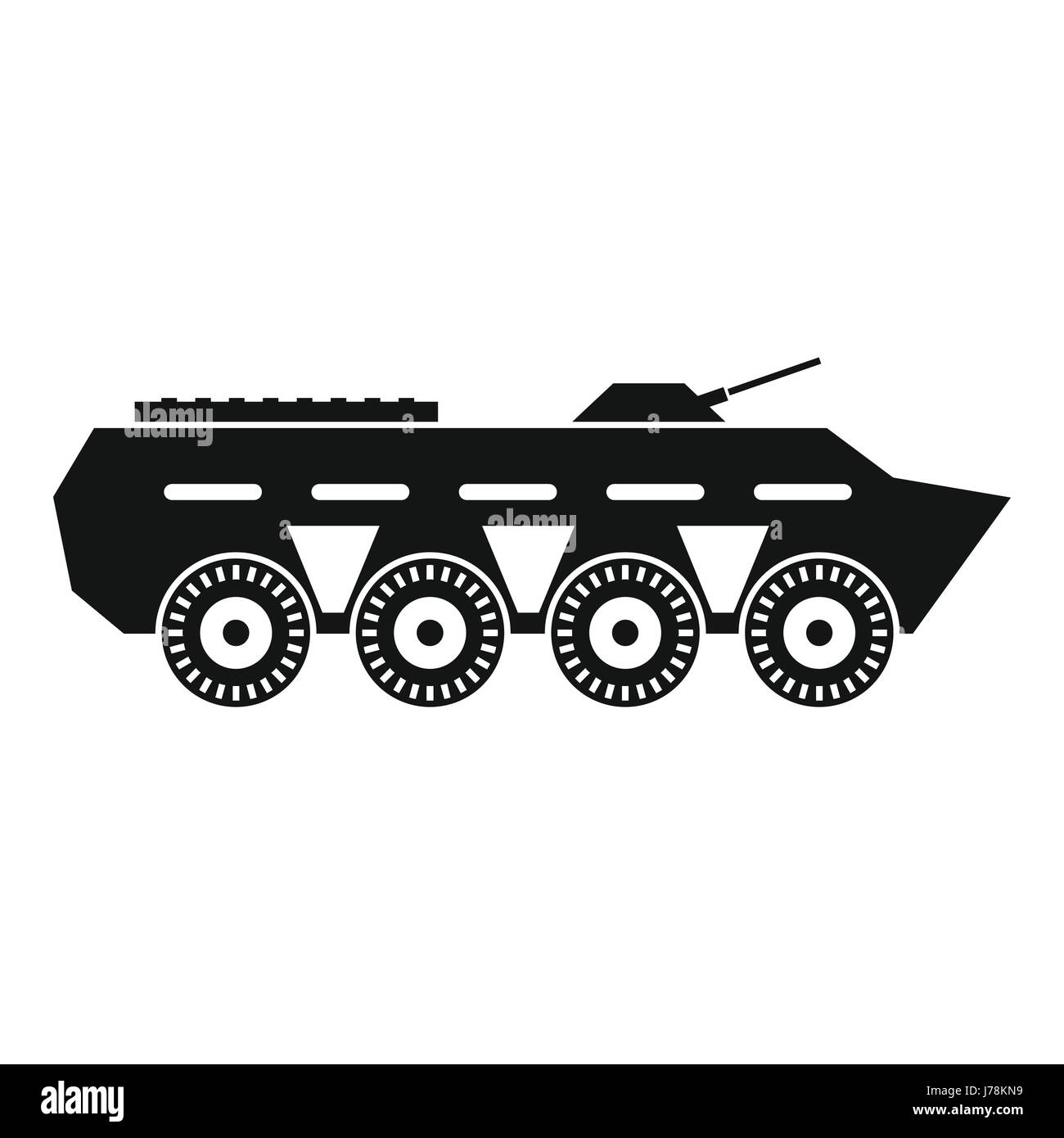 Army battle tank icon in simple style isolated on white background ...