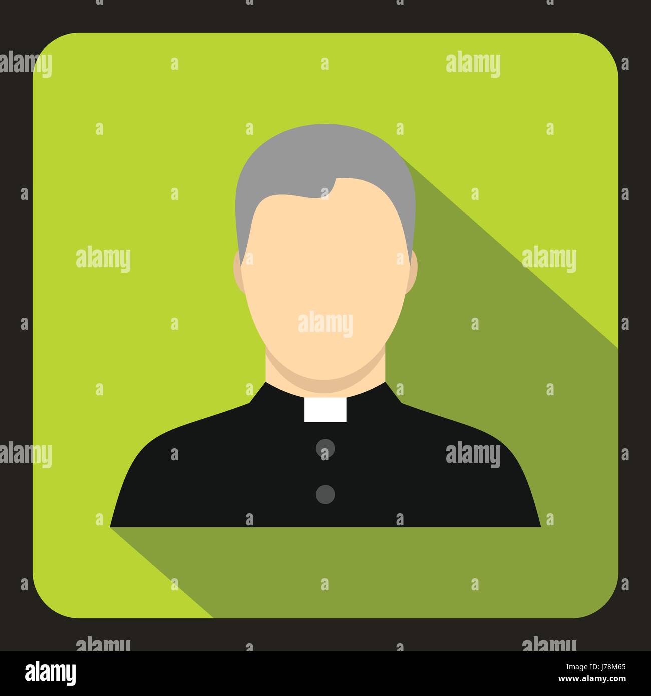 Catholic priest icon in flat style on a white background vector ...