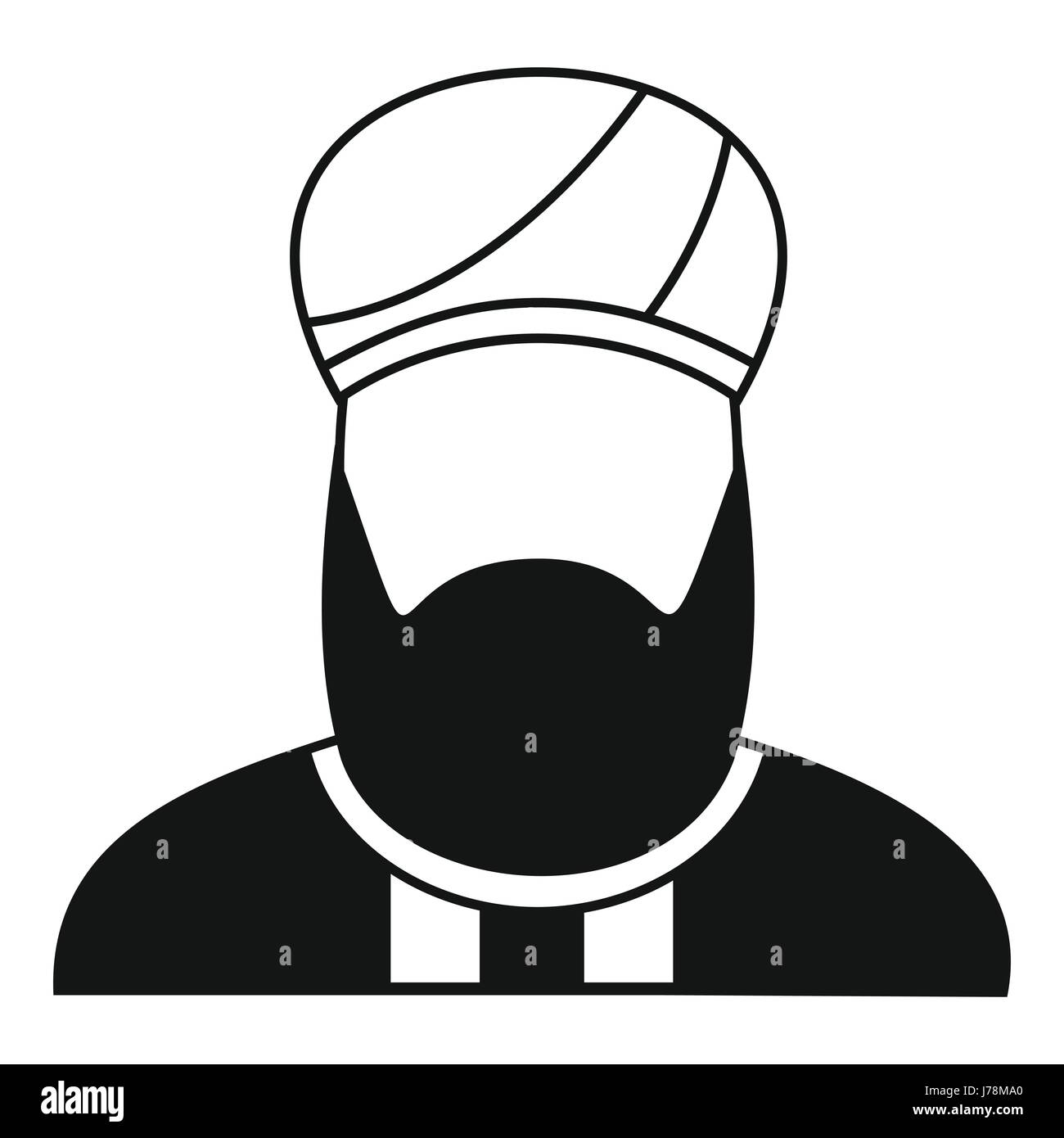 Muslim preacher icon in simple style on a white background vector ...