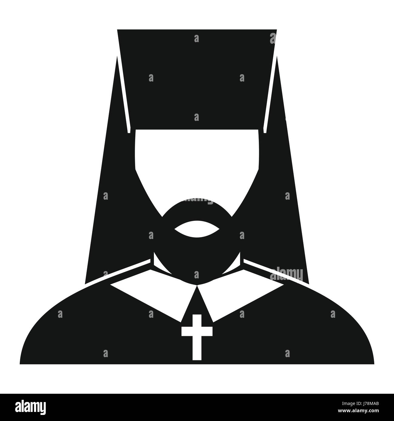 Orthodox priest icon in simple style on a white background vector ...