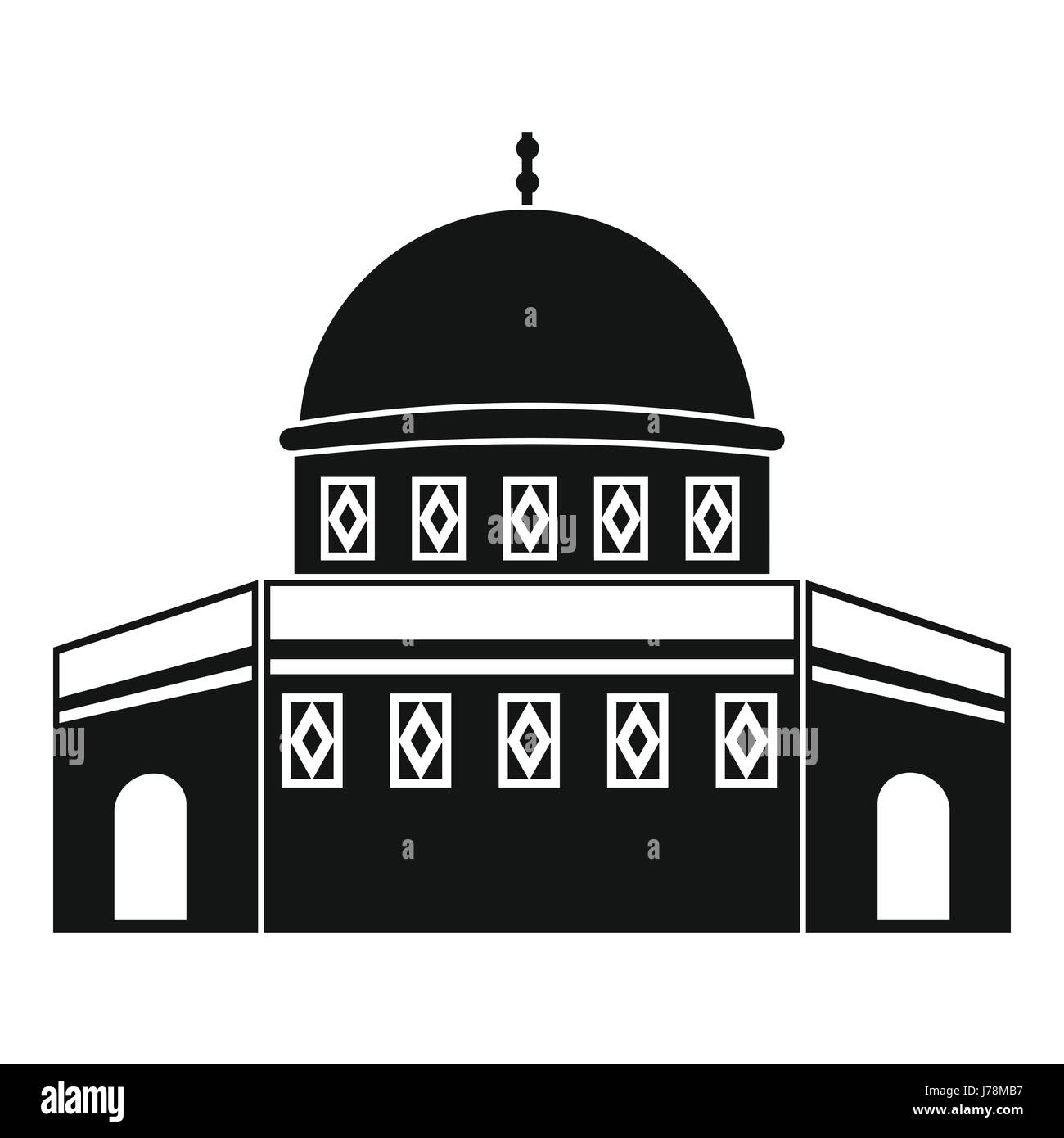 Dome of the Rock on the Temple Mount icon in simple style on a white ...